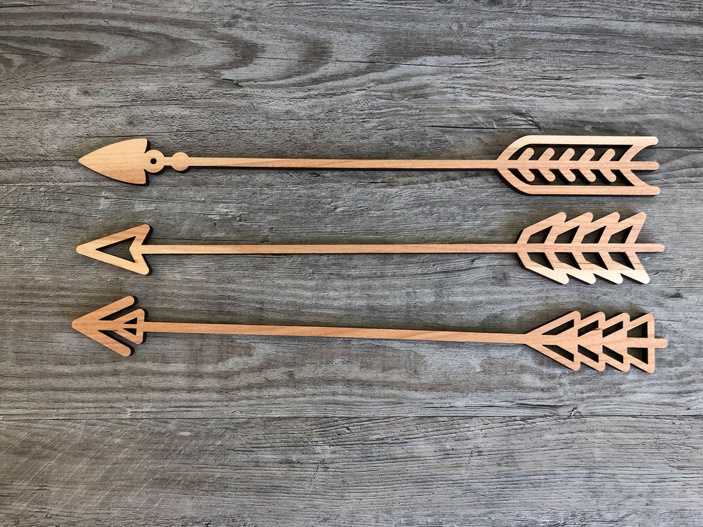 Set of 3 Modern Wooden Arrows – Novel Wares